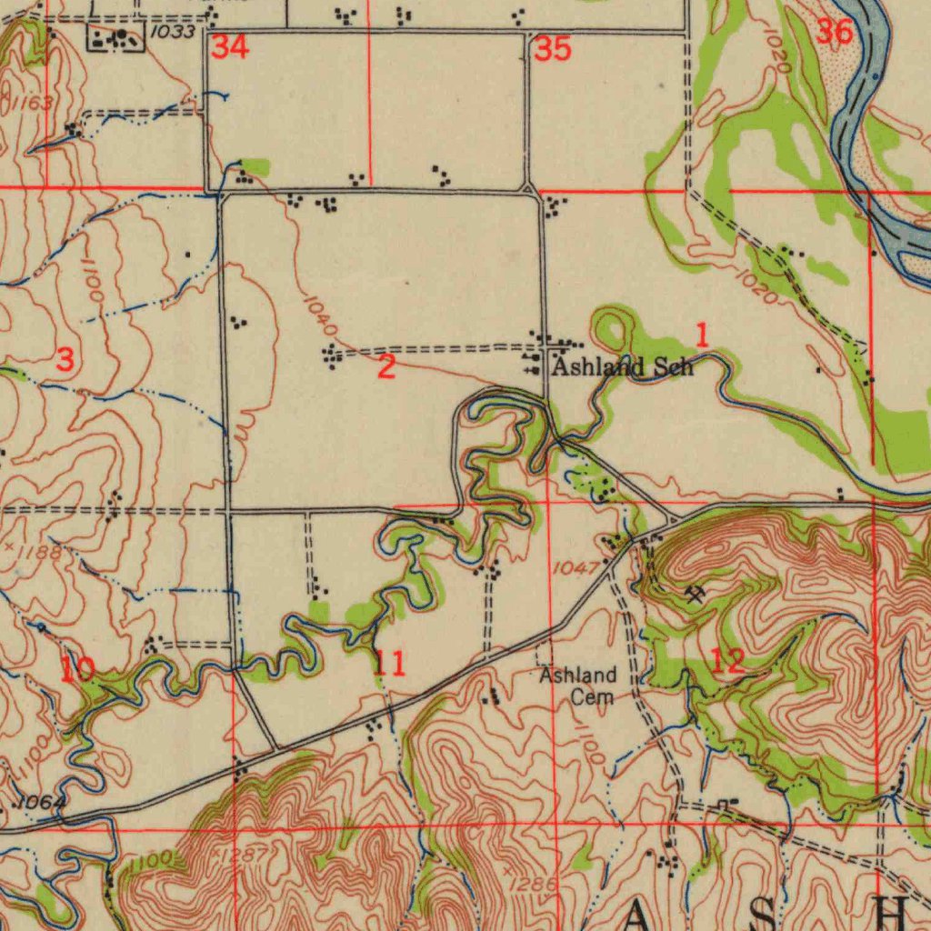 Manhattan, KS (1947, 62500-Scale) Map by United States Geological ...