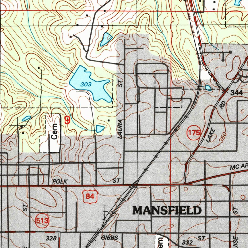 Mansfield, LA (1994, 24000-Scale) Map by United States Geological ...
