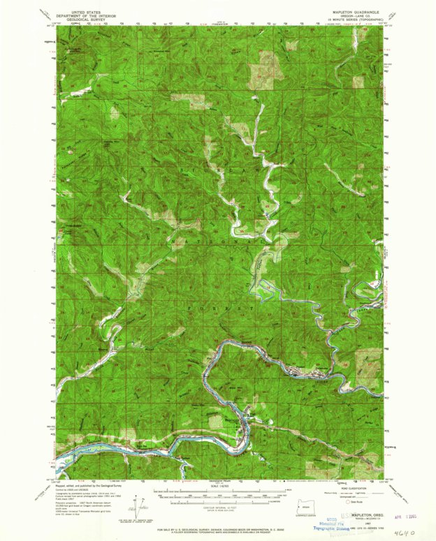 Mapleton, OR (1957, 62500-Scale) Map by United States Geological Survey ...