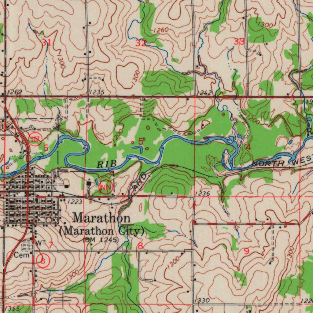 Marathon, WI (1963, 62500-Scale) Map by United States Geological Survey ...
