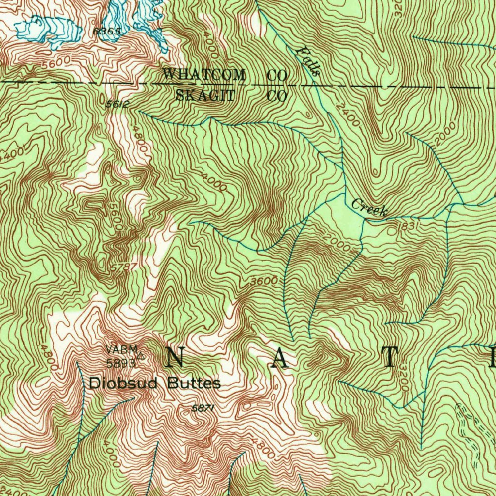 Marblemount, WA (1953, 62500-Scale) Map by United States Geological ...