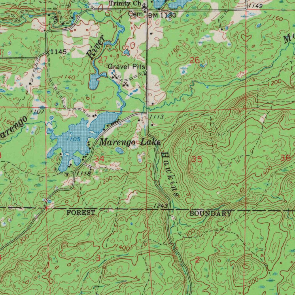 Marengo, WI (1967, 62500-Scale) Map by United States Geological Survey ...