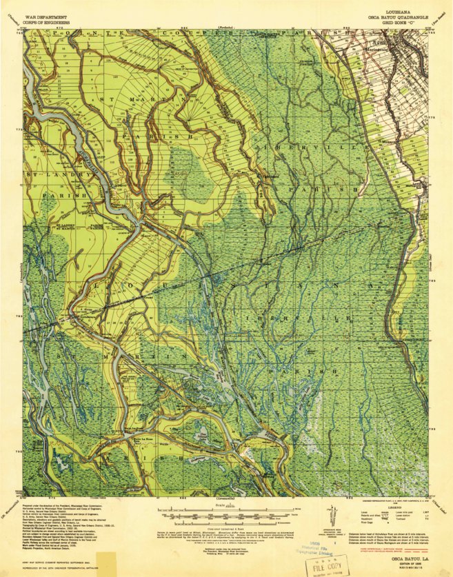 Maringouin, LA (1935, 62500-Scale) Map by United States Geological ...