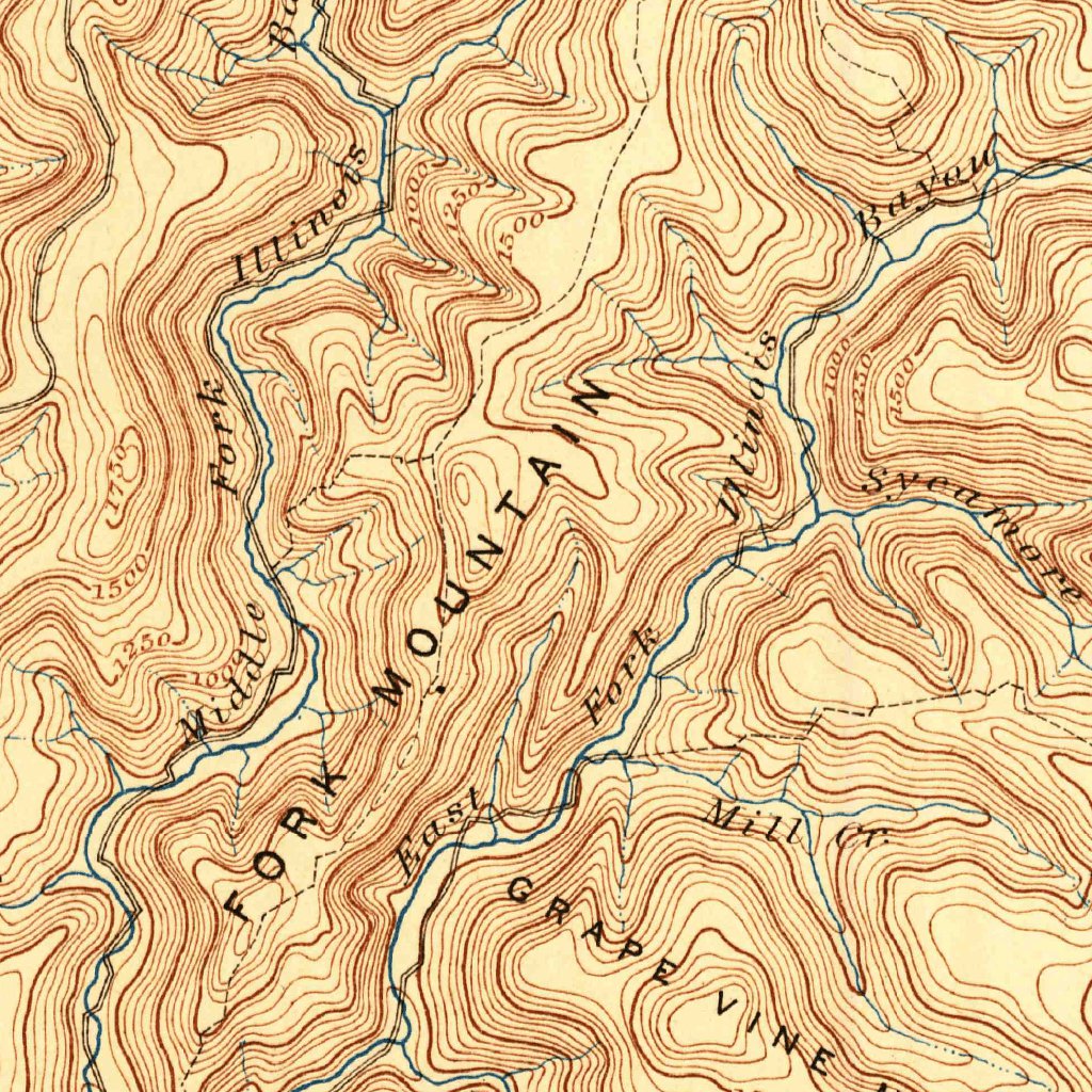 Marshall, AR (1894, 125000-Scale) Map by United States Geological ...
