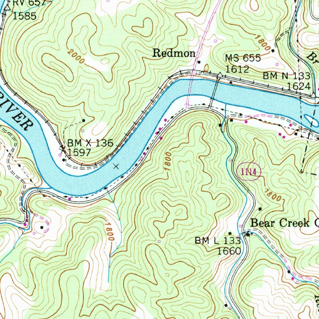 Marshall, NC (1945, 24000-Scale) Map by United States Geological Survey ...