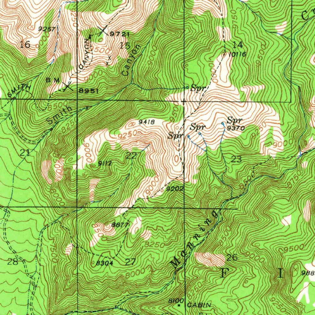 Marysvale, UT (1945, 62500-Scale) Map by United States Geological ...