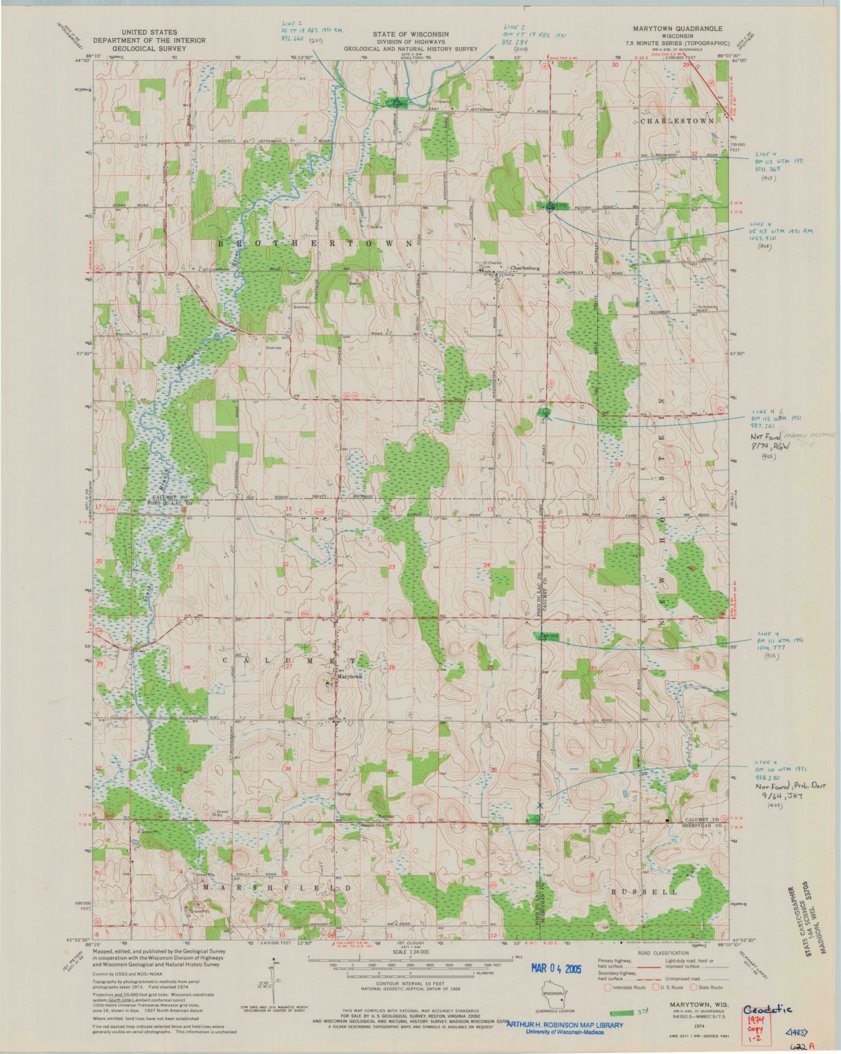 Marytown, WI (1974, 24000-Scale) Map by United States Geological Survey ...