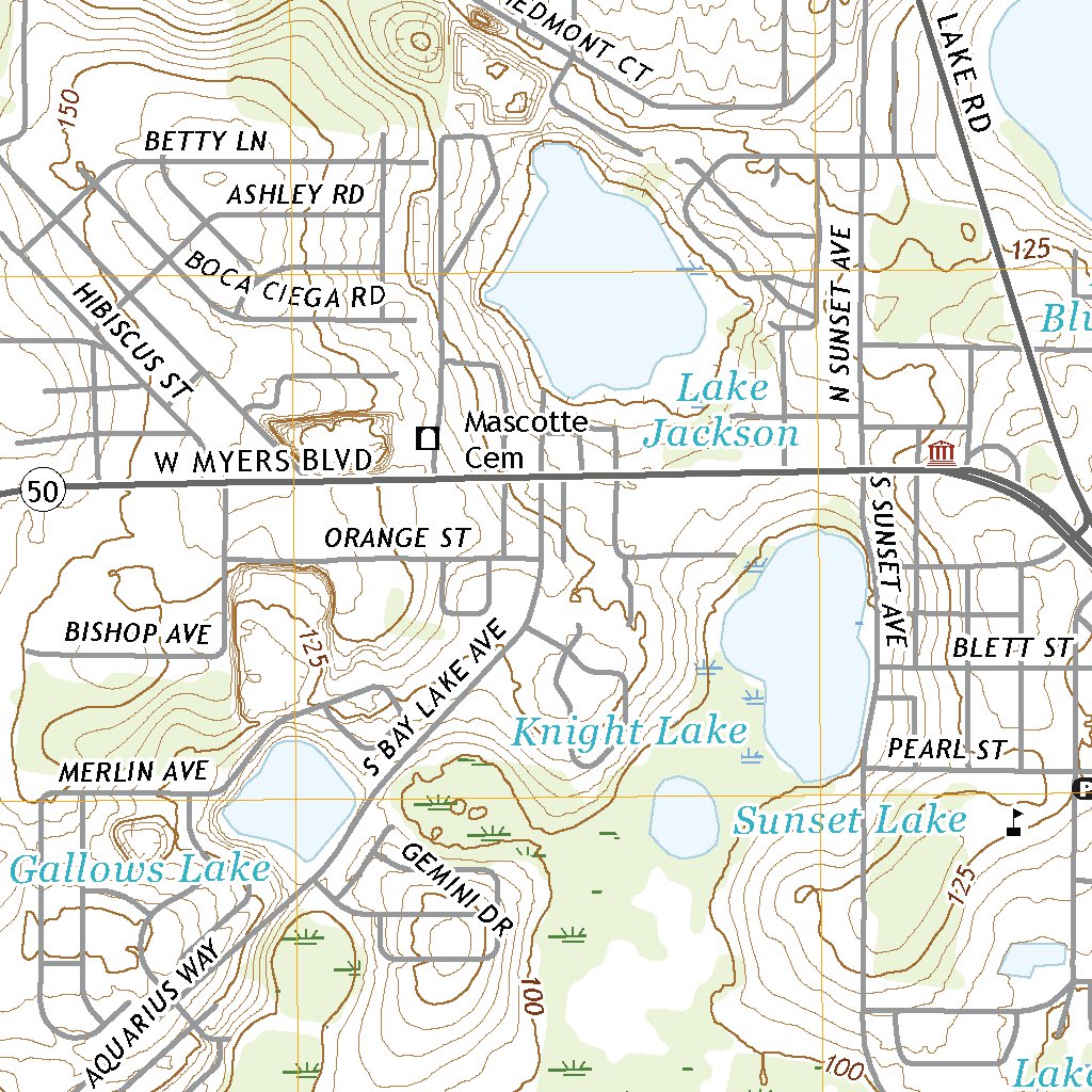 Mascotte, FL (2021, 24000-Scale) Map by United States Geological Survey ...