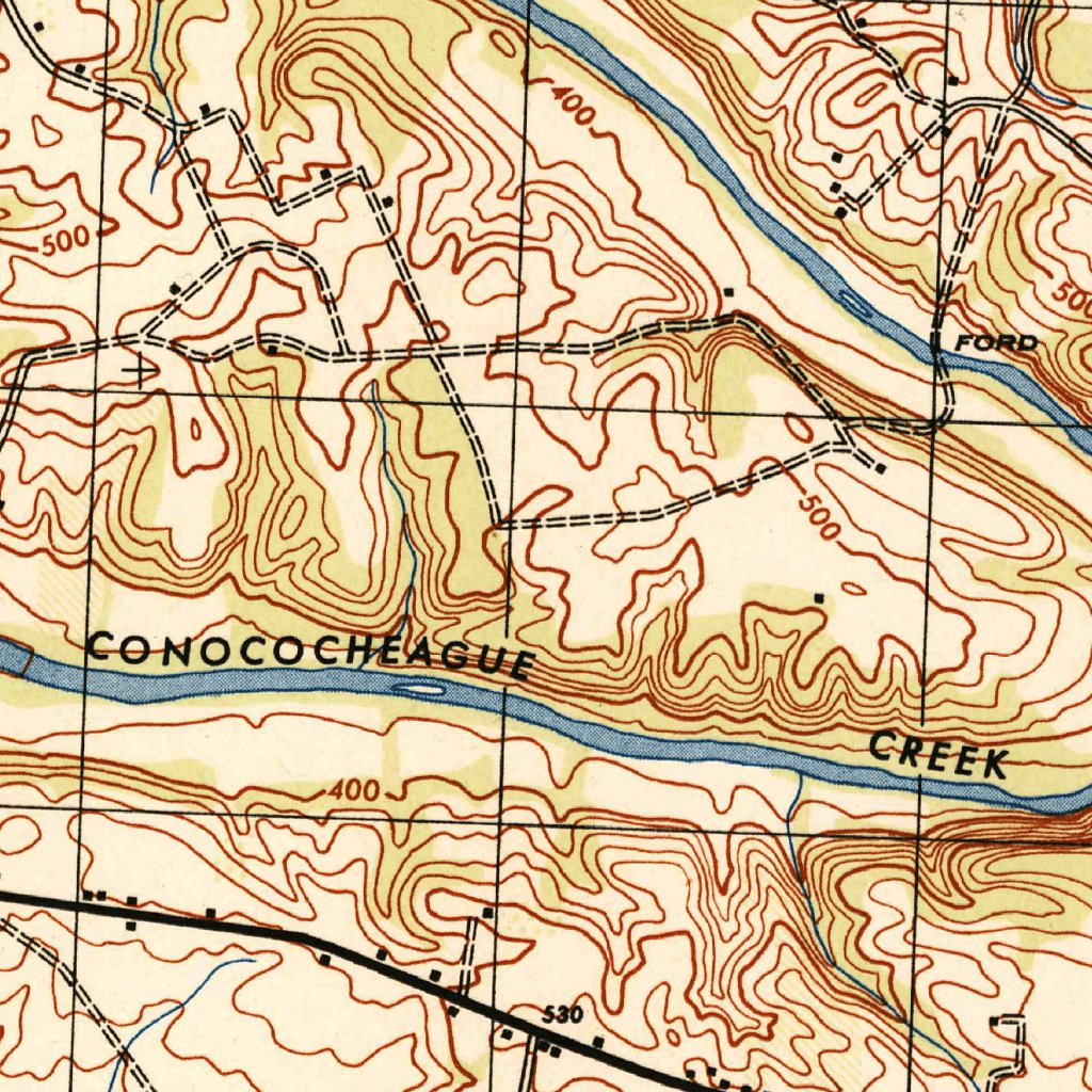 Mason And Dixon, PA-MD (1944, 31680-Scale) Map by United States ...