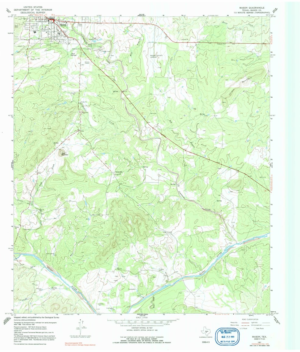 Mason, TX (1967, 24000-Scale) Map by United States Geological Survey ...