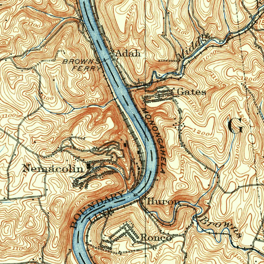 Masontown, PA (1931, 62500-Scale) Map by United States Geological ...
