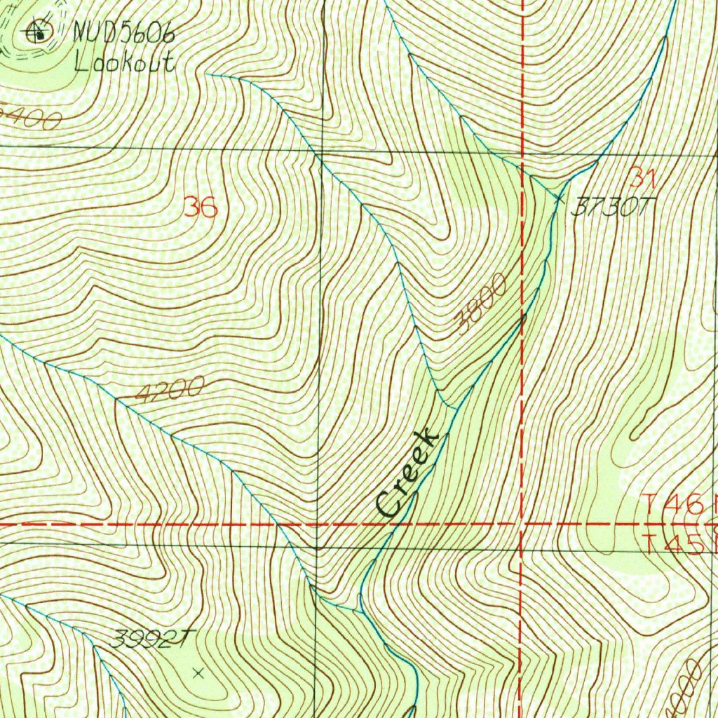 Mastodon Mountain, ID (1988, 24000-Scale) Map by United States ...
