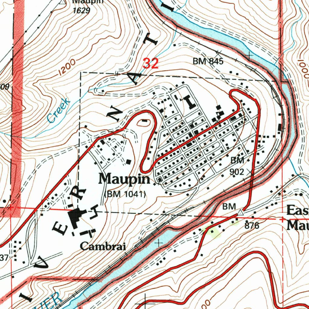 Maupin, OR (1996, 24000-Scale) Map by United States Geological Survey ...