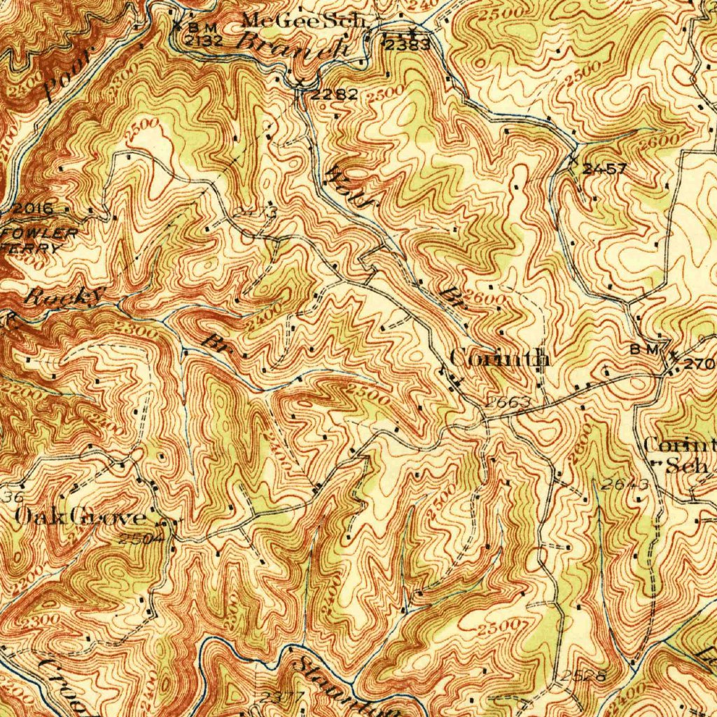 Max Meadows, VA (1930, 62500-Scale) Map by United States Geological ...