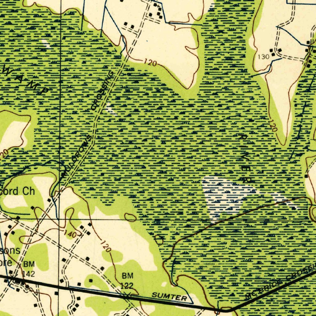 Mayesville, SC (1943, 62500-Scale) Map by United States Geological ...