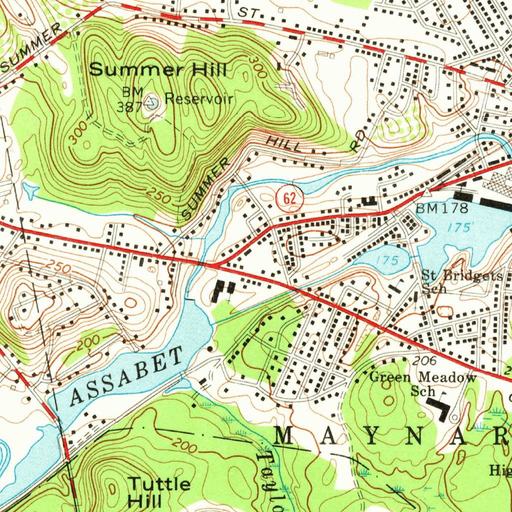 Maynard, MA (1965, 24000-Scale) Map by United States Geological Survey ...