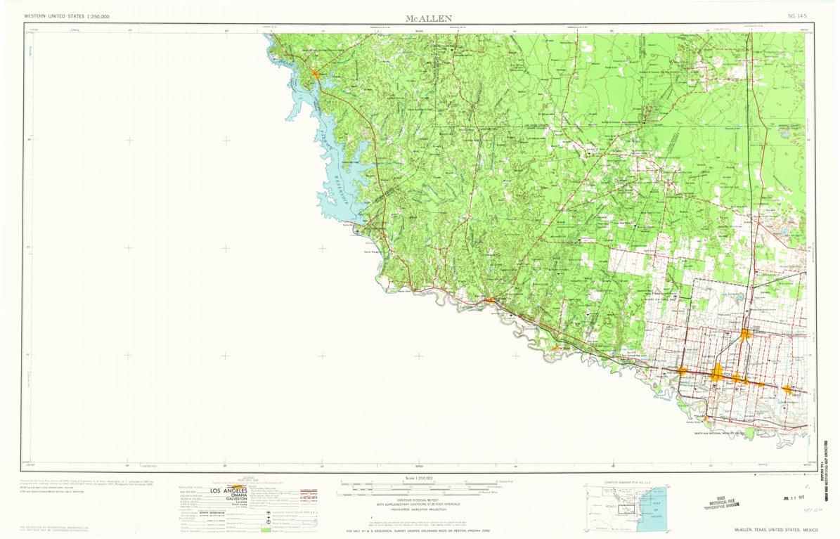 Mcallen, TX (1957, 250000-Scale) Map by United States Geological Survey ...