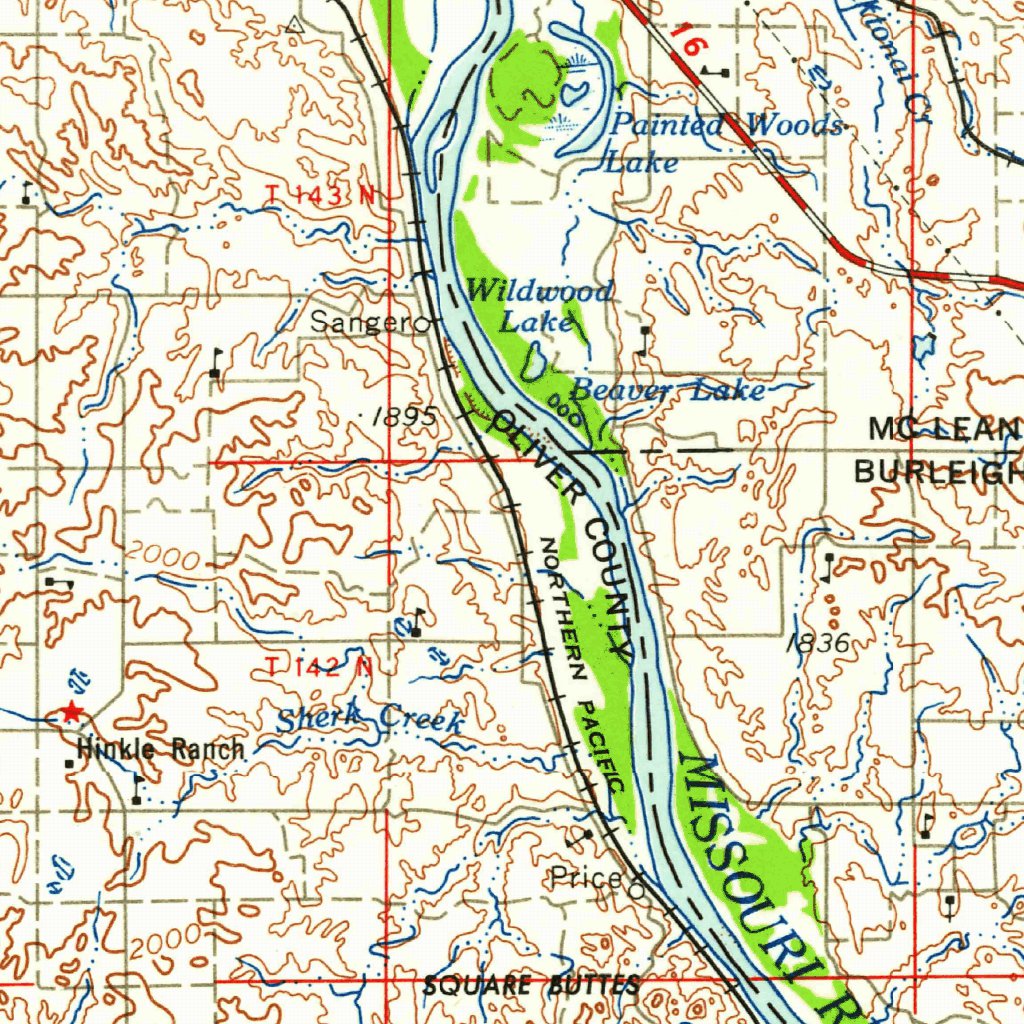 Mcclusky, ND (1958, 250000-Scale) Map by United States Geological ...