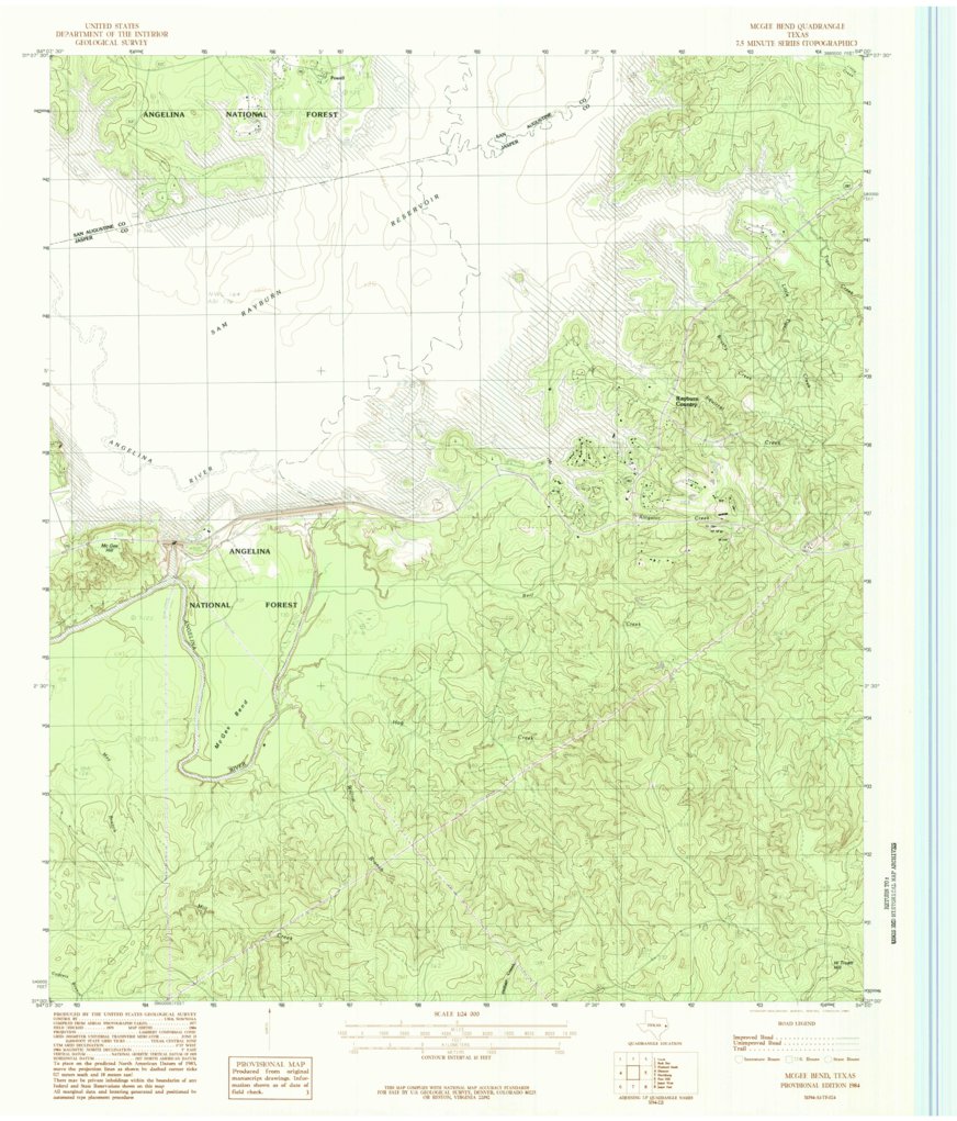 Mcgee Bend, TX (1984, 24000-Scale) Map by United States Geological ...