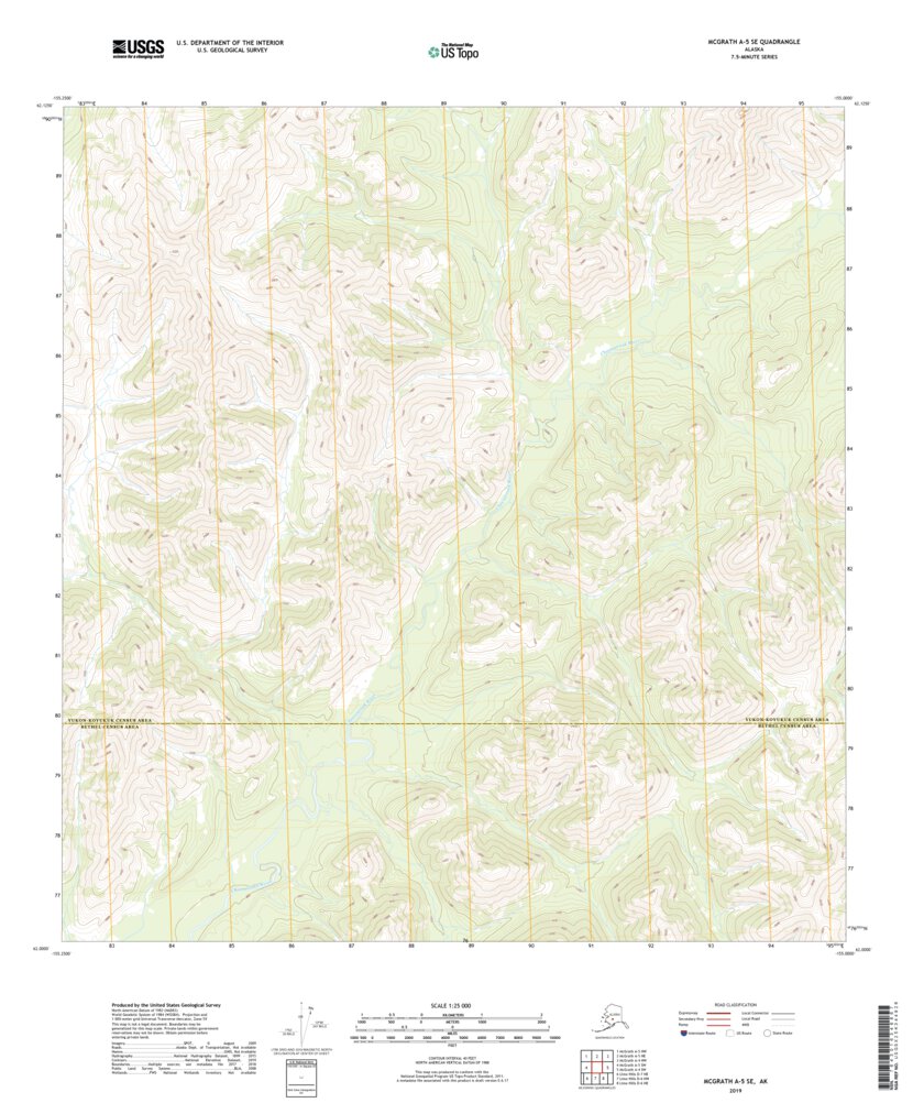 McGrath A-5 SE, AK (2019, 25000-Scale) Map by United States Geological ...