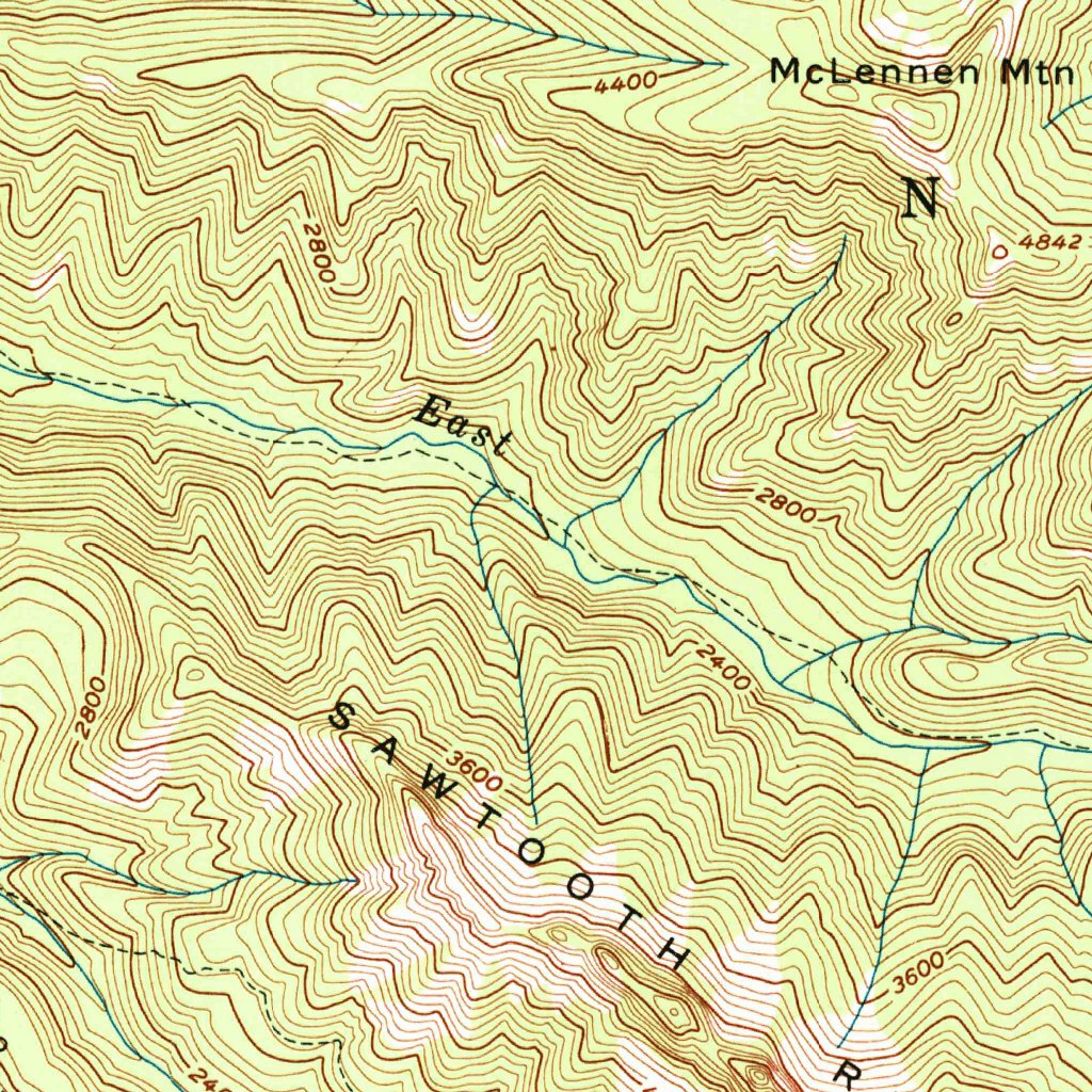 Mckenzie Bridge, OR (1955, 62500-Scale) Map by United States Geological ...