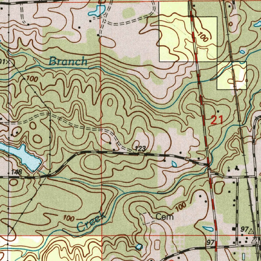 Mclain, MS (2000, 24000-Scale) Map by United States Geological Survey ...