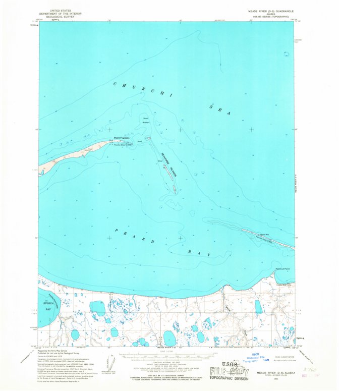 Meade River D-5, AK (1955, 63360-Scale) Map by United States Geological ...