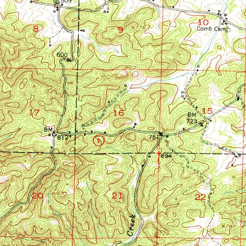 Melbourne, AR (1951, 62500-Scale) Map by United States Geological ...