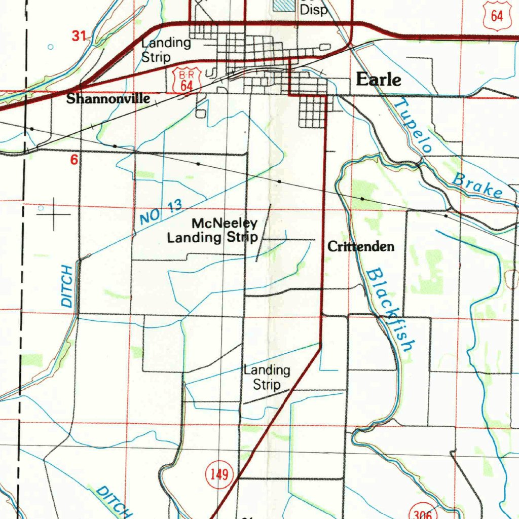 Memphis West, TN-AR (1986, 100000-Scale) Map by United States ...