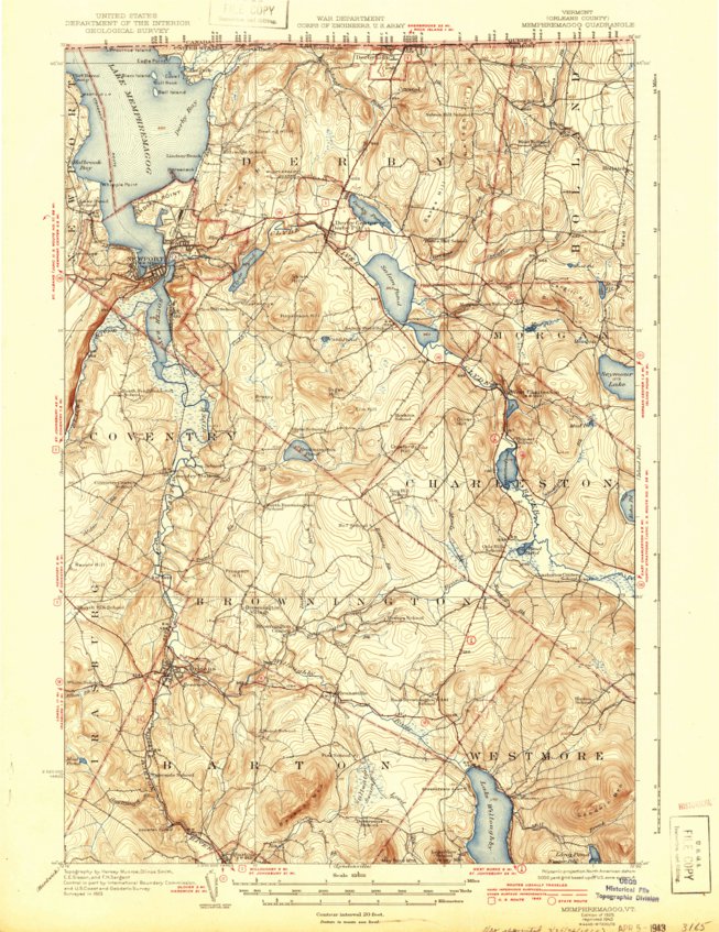 Memphremagog, VT (1925, 62500-Scale) Map by United States Geological ...