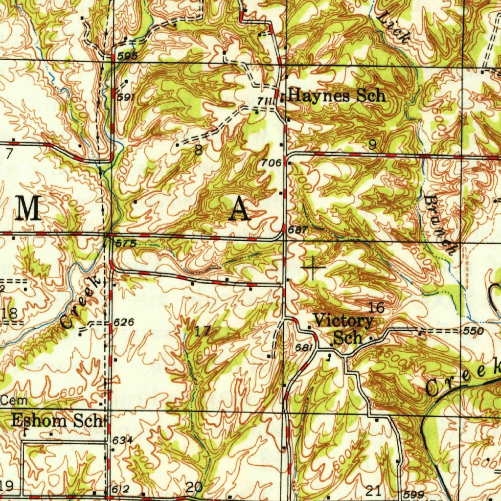 Mendon, IL-MO (1948, 62500-Scale) Map by United States Geological ...