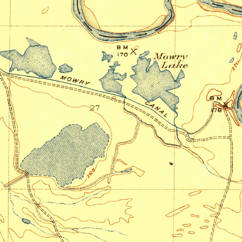 Mendota Dam, CA (1924, 31680-Scale) Map by United States Geological ...
