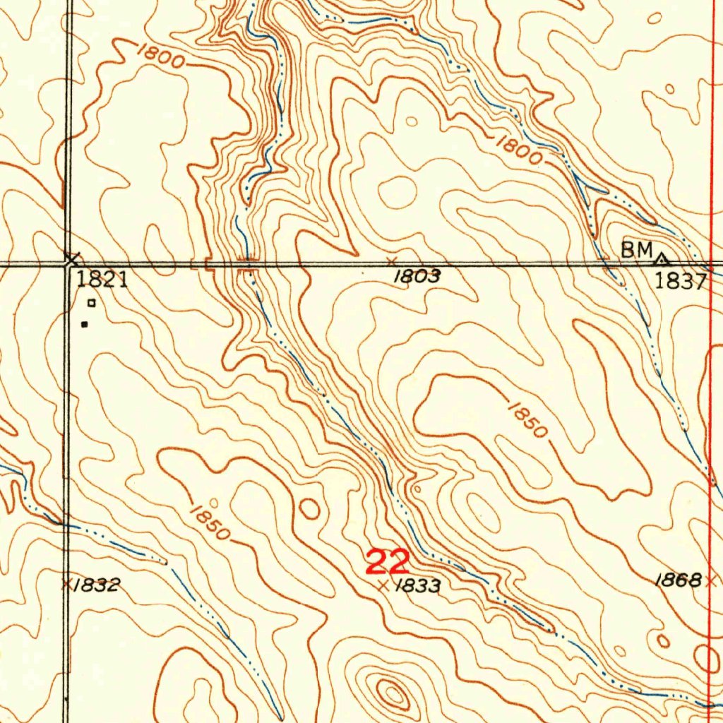 Menoken SW, ND (1951, 24000-Scale) Map by United States Geological ...