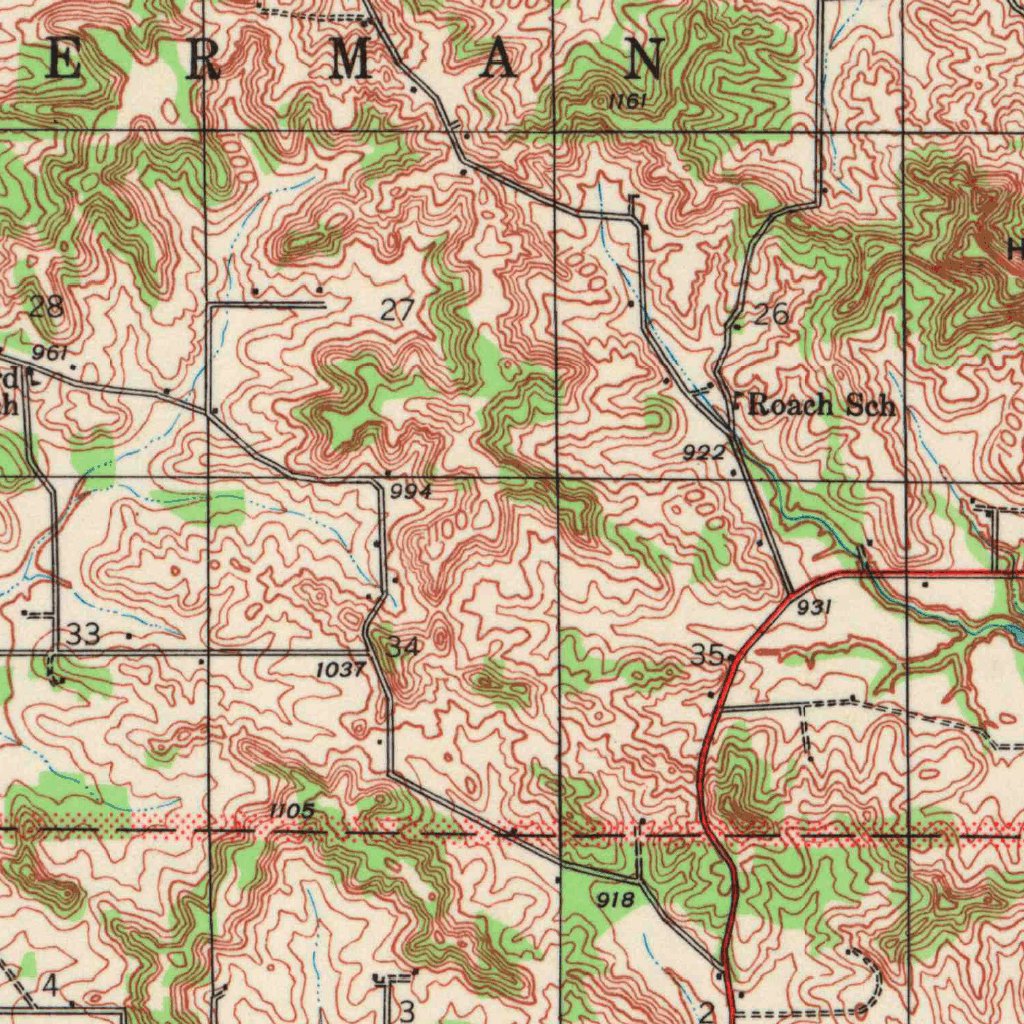 Menomonie, WI (1940, 62500-Scale) Map by United States Geological ...