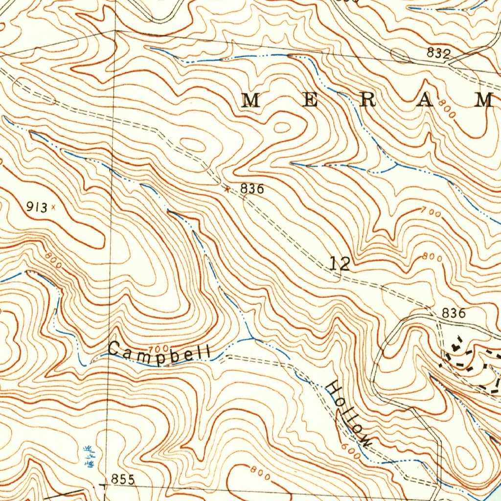 Meramec State Park, MO (1937, 24000-Scale) Map by United States ...