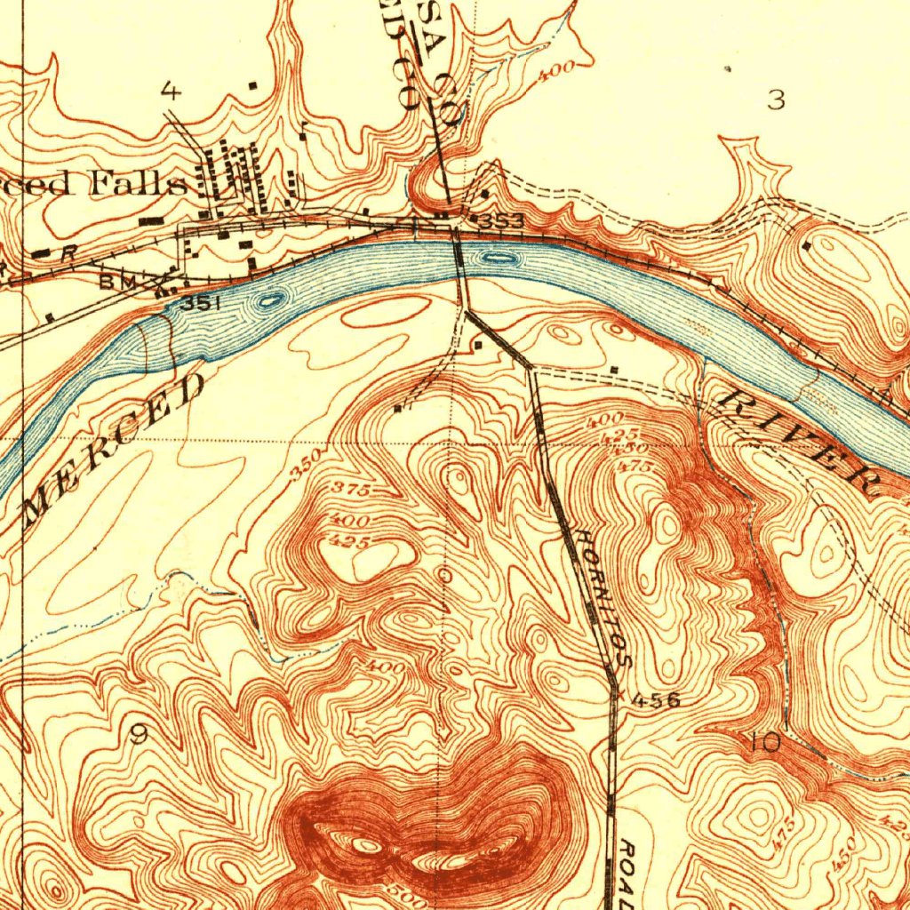 Merced Falls, CA (1919, 31680-Scale) Map by United States Geological ...