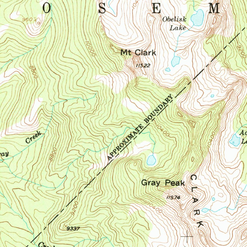 Merced Peak, CA (1953, 62500-Scale) Map by United States Geological ...