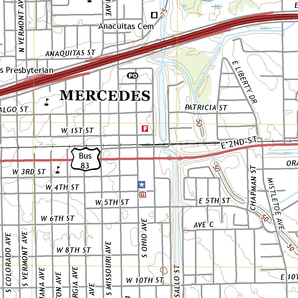 Mercedes, TX (2022, 24000-Scale) Map by United States Geological Survey ...