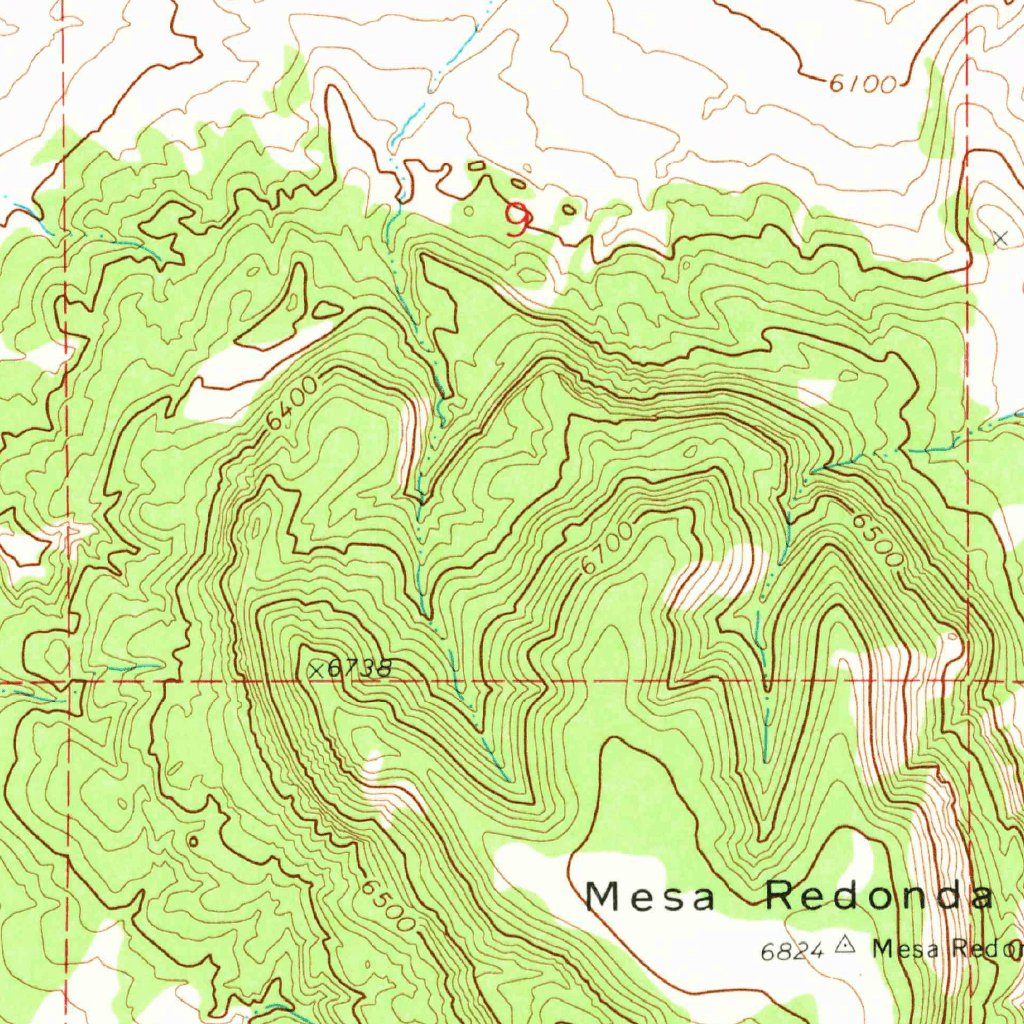 Mesa Redonda, AZ (1971, 24000-Scale) Map by United States Geological ...