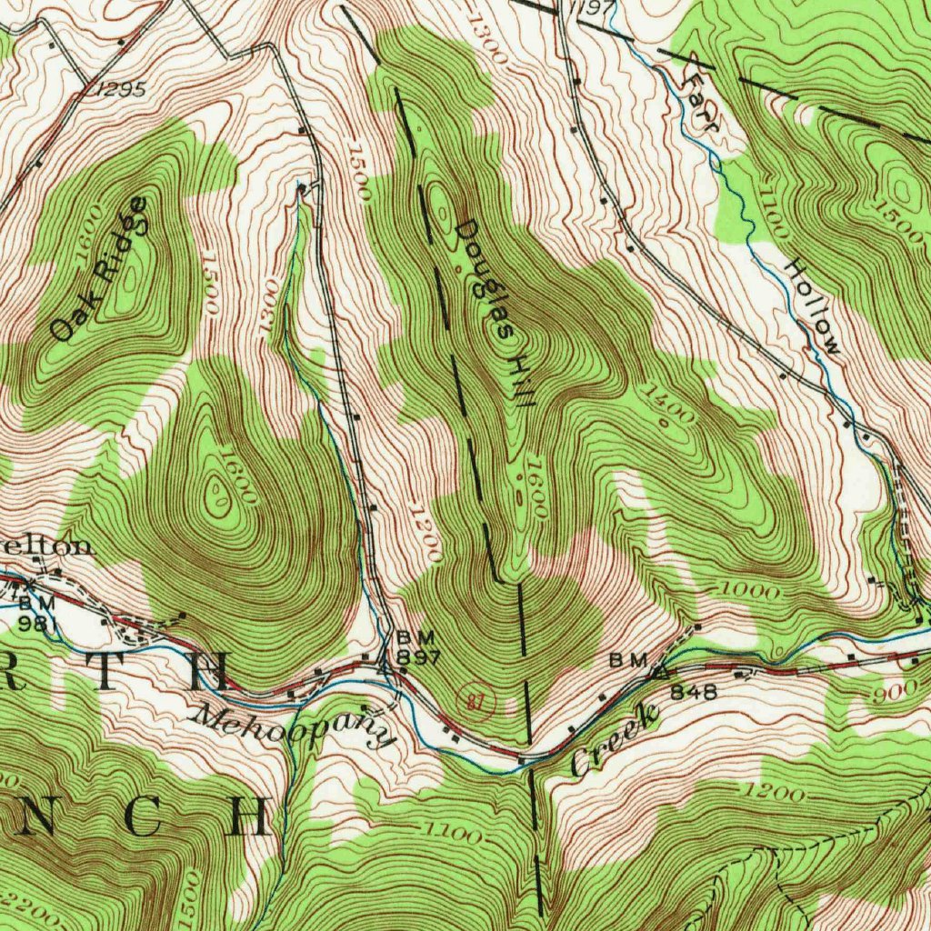 Meshoppen, PA (1945, 62500-Scale) Map by United States Geological ...