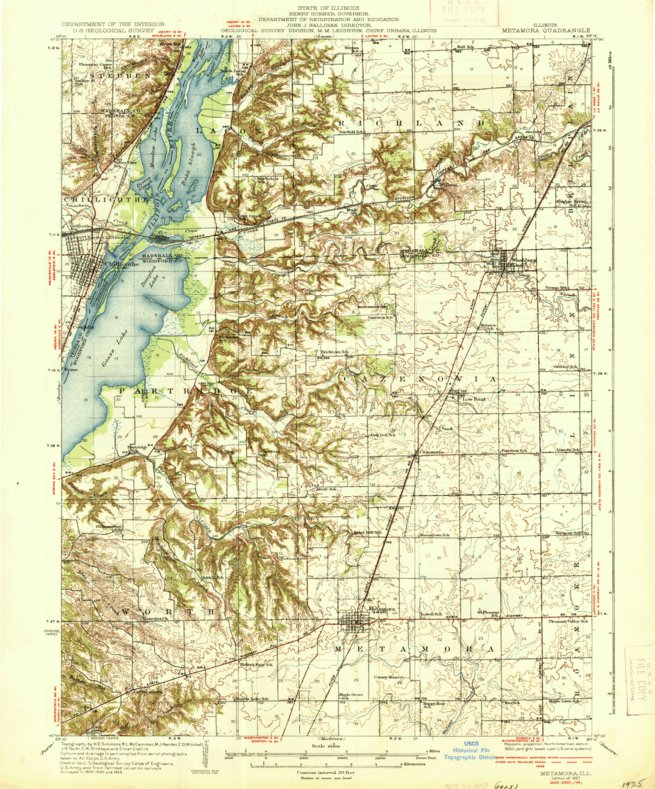 Metamora, IL (1937, 62500-Scale) Map by United States Geological Survey ...