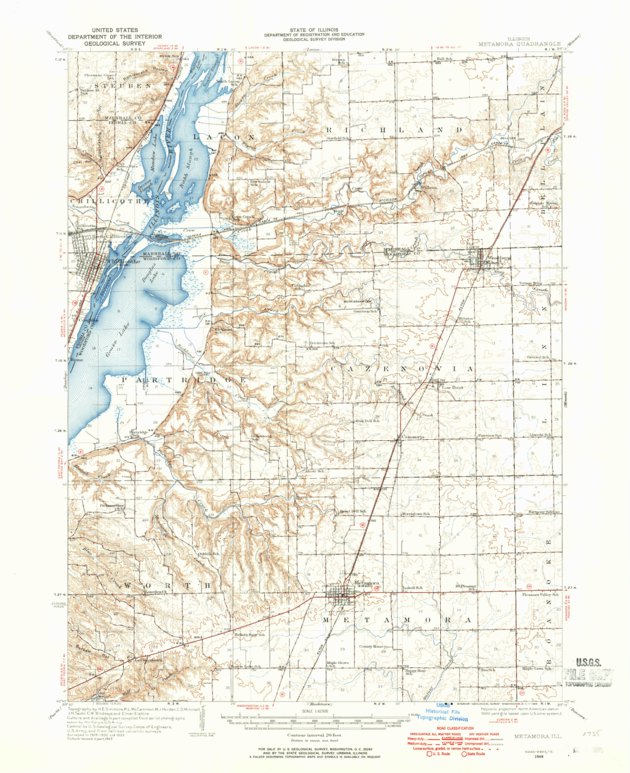 Metamora, IL (1948, 62500-Scale) Map by United States Geological Survey ...
