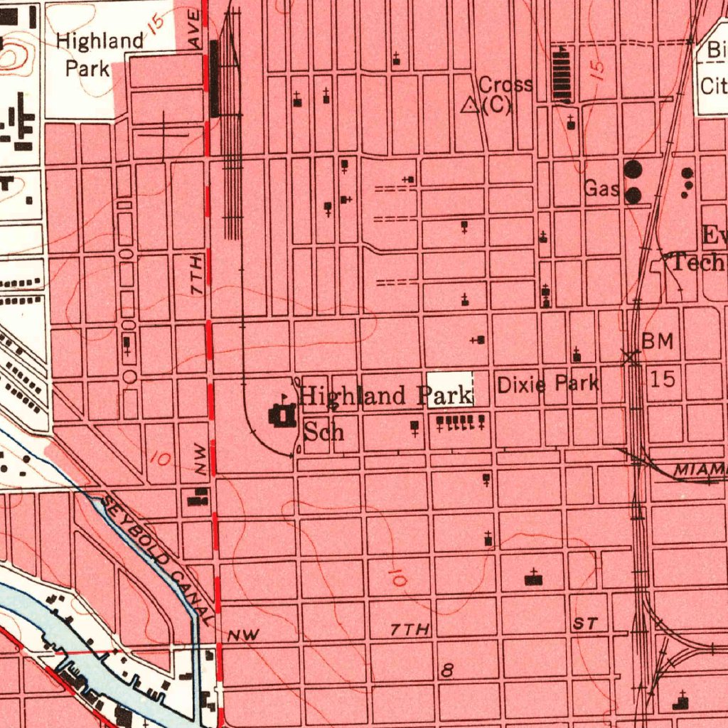 Miami, FL (1950, 24000-Scale) Map by United States Geological Survey ...