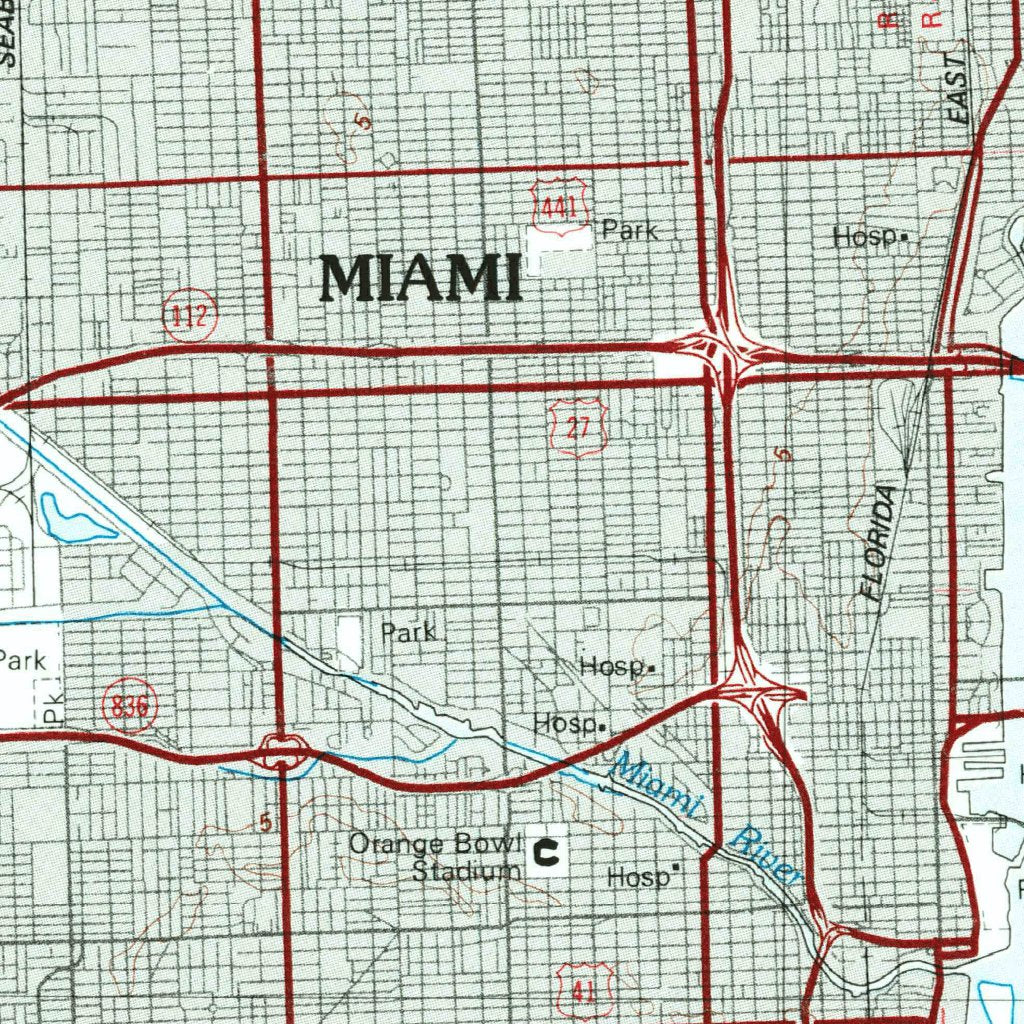 Miami, FL (1981, 100000-Scale) Map by United States Geological Survey ...