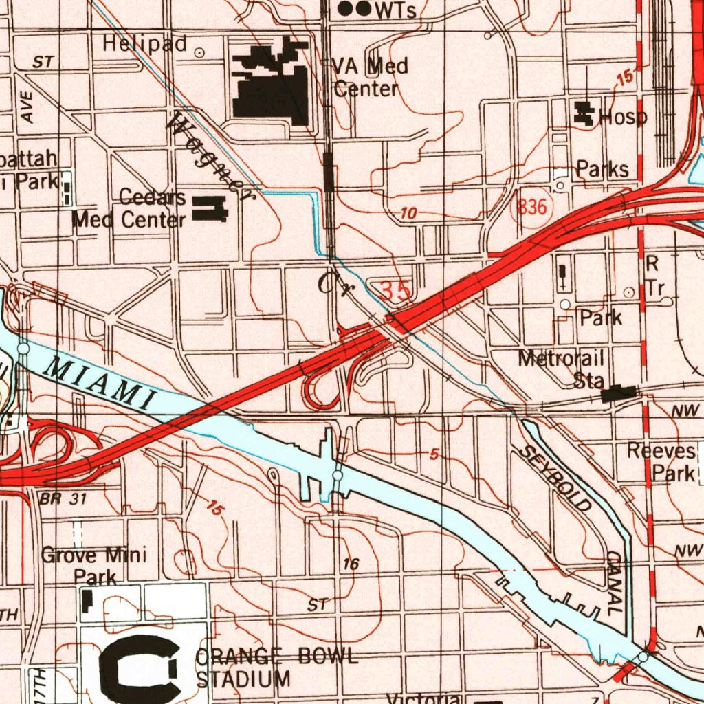 Miami, FL (1994, 24000-Scale) Map by United States Geological Survey ...