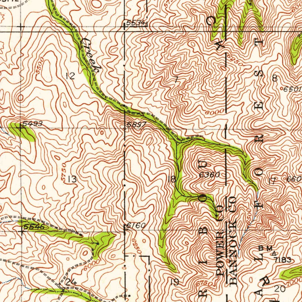 Michaud, ID (1934, 62500-Scale) Map by United States Geological Survey ...