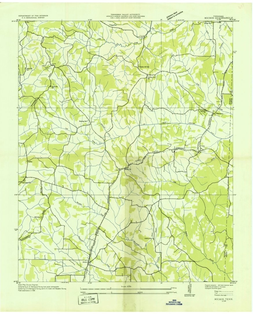 Michie, TN (1936, 24000-Scale) Map by United States Geological Survey ...