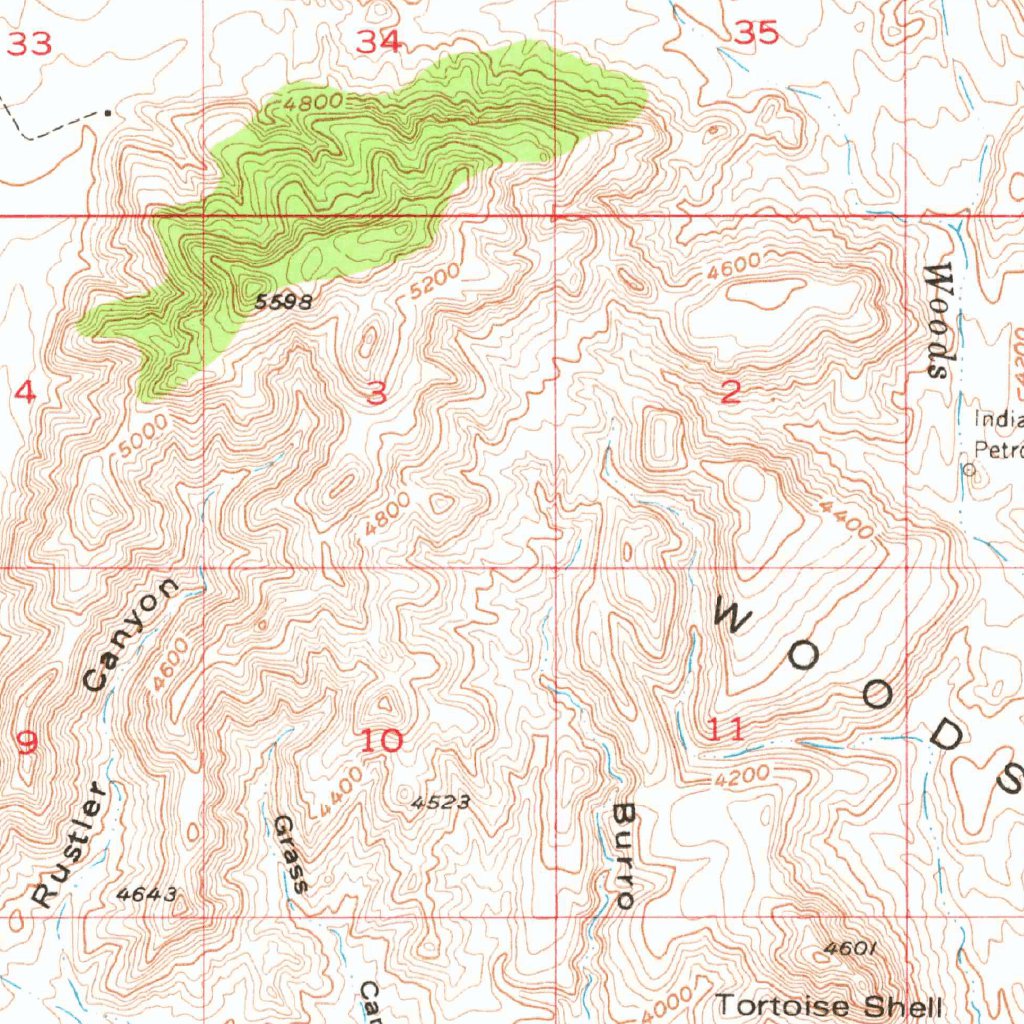 Mid Hills, CA (1955, 62500-Scale) Map by United States Geological ...
