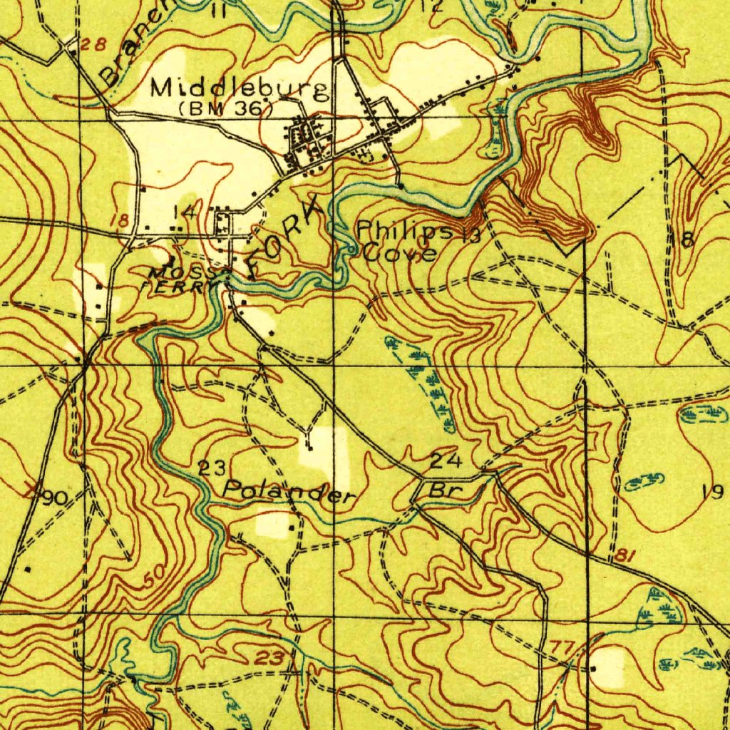 Middleburg, FL (1918, 62500-Scale) Map by United States Geological ...