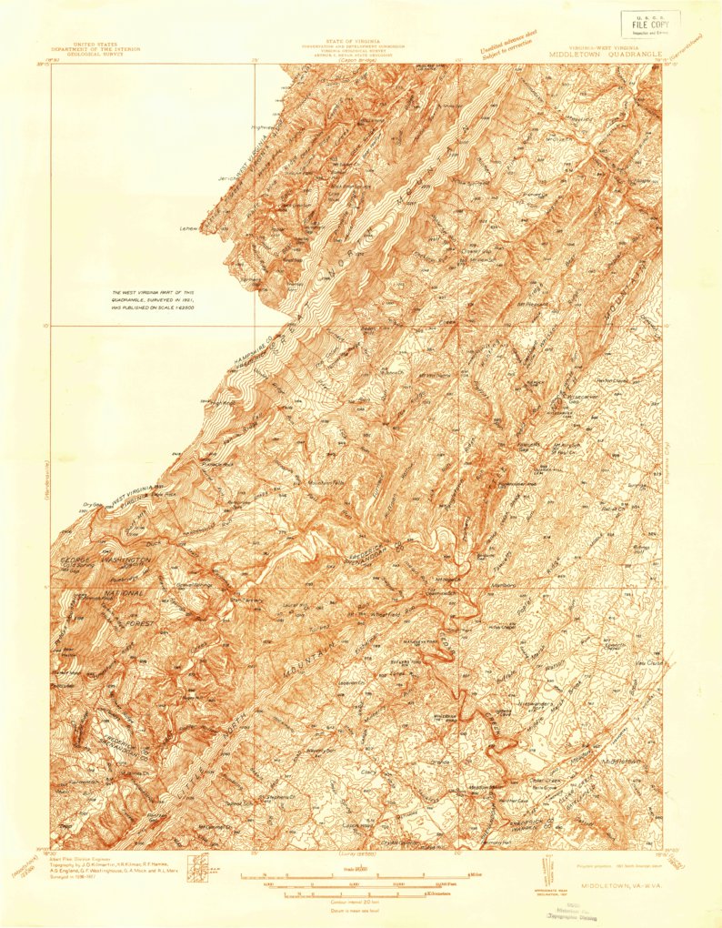 Middleton, VA-WV (1937, 48000-Scale) Map by United States Geological ...